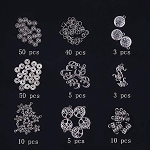 Fishdown 418 pcs 8mm Crystal Beads for Jewelry Making, Natural Stone Healing Beads for Bracelets, Gemstone Beading & Jewelry Necklace Making DIY Kit
