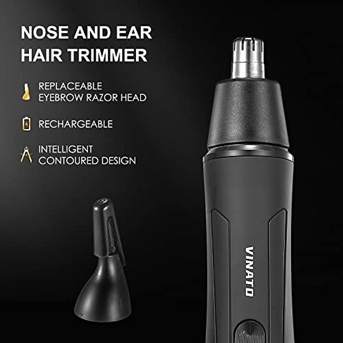 VINATO Electric Trimmer Tool Set - Body Hair Trimmer, Nose & Ear & Eyebrow Hair Trimmer, 5 Blades Double-Edged Safety Razor, Grooming Kit for Men, USB Recharge Dock, Fully Waterproof, Mens Gifts