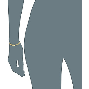 MCS Jewelry 14K Yellow Gold Byzantine Bracelet 6mm (Length: 7.25")