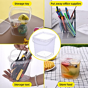 SHPii 30 oz. Square Clear Deli Containers with Lids, BPA-Free, Freezer and Microwave Safe Food Storage Containers, Reusable, Meal Prep, Take-out, Restaurant Supplies.(10 packs)