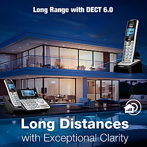 VTech DS6151-2 2 Handset 2-Line Cordless Phone System for Home or Small Business with Digital Answering System & Mailbox on each line, Silver