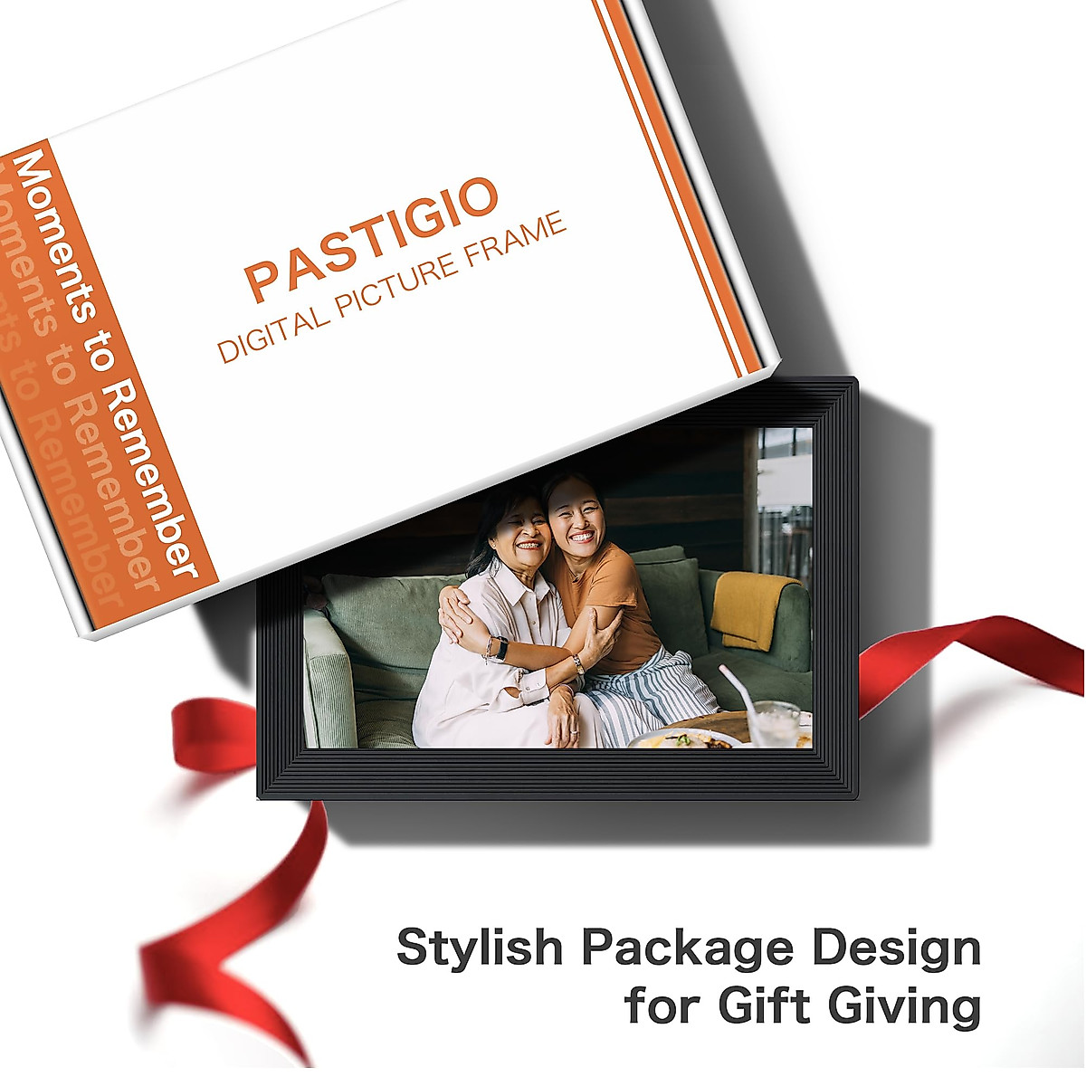 Frameo WiFi Digital Picture Frame, 10.1 Inch 1280*800IPS Touch Screen Digital Photo Frame, 16GB Memory, Auto-Rotate, Share Pictures Videos, Gift for Friends, Family, Anniversary, Wedding Gift (Black)