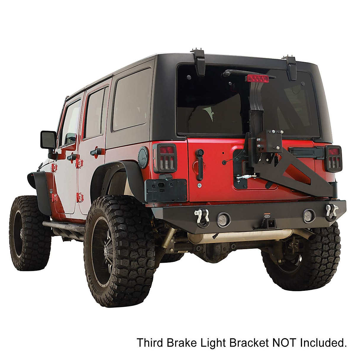 EAG Rear LED Bumper with Tire Carrier W/Linkage Fit for 07-18 Wrangler JK