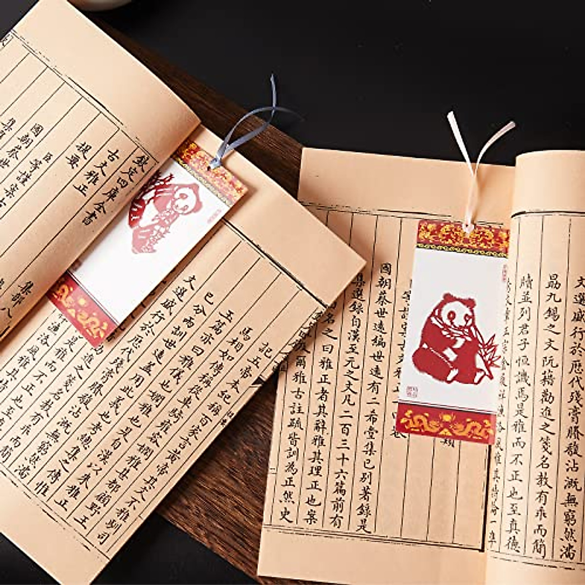 Phineon Literary Bookmarks Vintage Paper Cutting Book Mark Plum Orchid Bamboo Chrysanthemum Zodiac Journey to The West for Teachers Students Kids Boys Girls (Blessing)
