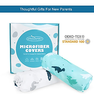 Bassinet Sheet, Bassinet Sheets 2 Pack, Ultra Soft Bassinet Sheets for Baby Boys or Girls Universal Fit for Rectangle, Oval, Hourglass Bassinet Pad/Mattress, Dinosaurs & Ocean