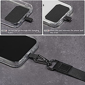 Cell Phone Lanyard, Zafolia Phone Strap, Phone Tether,Wrist Leash for Key, Universal Adjustable Crossbody Neck Straps Leash for iPhone Case ID Badges and Most Smartphones