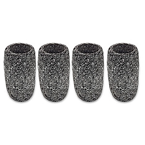 MEXTEQUIL - Volcanic Stone Shot Glasses - Set of Natural Shot Glass - 1.5 Oz - 100% Organic & Eco friendly - Natural Basalt Rock (4 pieces)