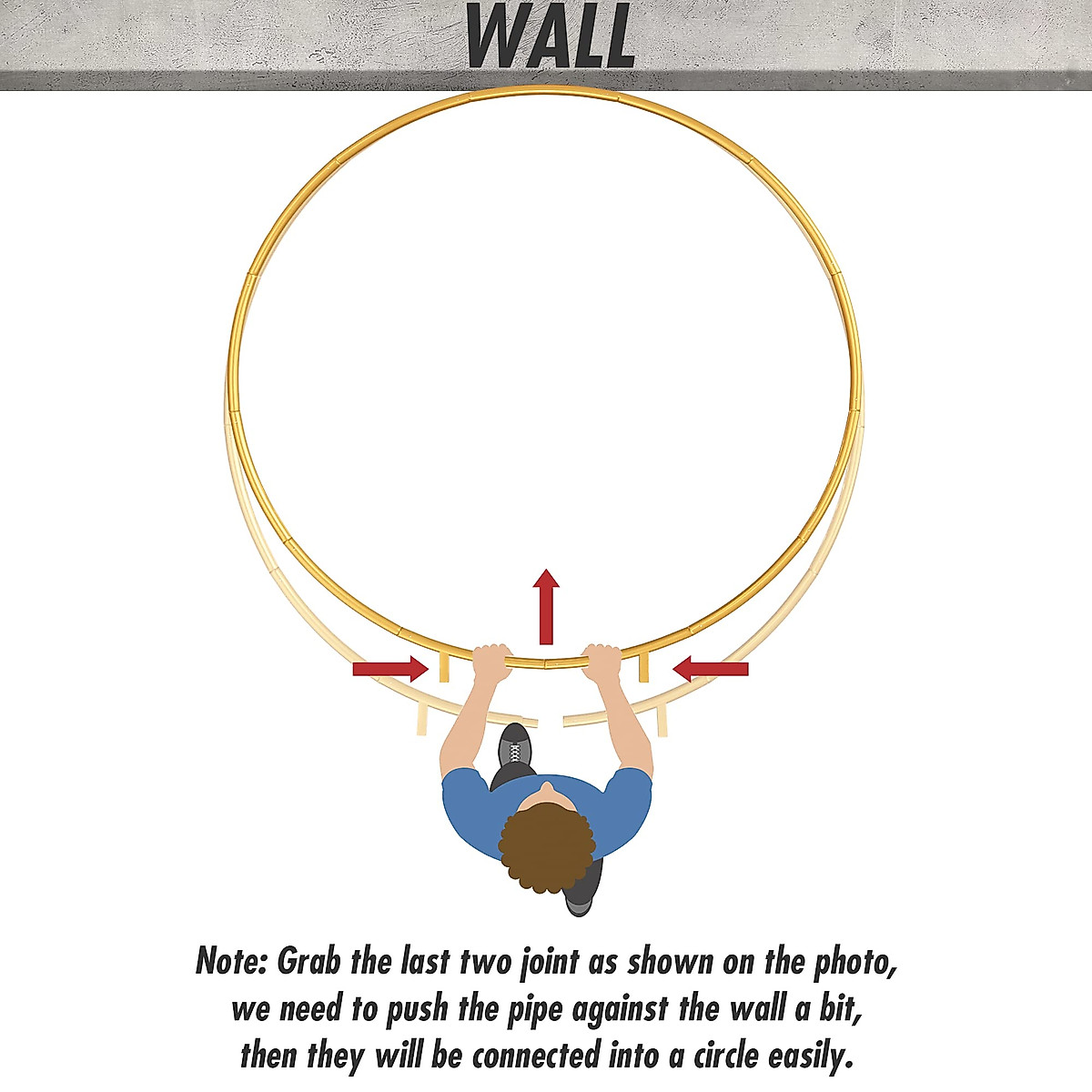 Aisto Round Backdrop Stand 7.2FT Arch Balloon Golden Metal Circle Garland Frame with Base for Wedding Birthday Party Baby Shower Graduation Decoration