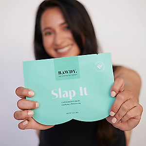 BAWDY Slap It - Caffeine Beauty Butt Mask - Retexturizing + Detoxifying Mask for Your Behind - 2 Sheets, One for Each Cheek - Clean Beauty Mask for Your Butt (2 Sheets - Single Use)