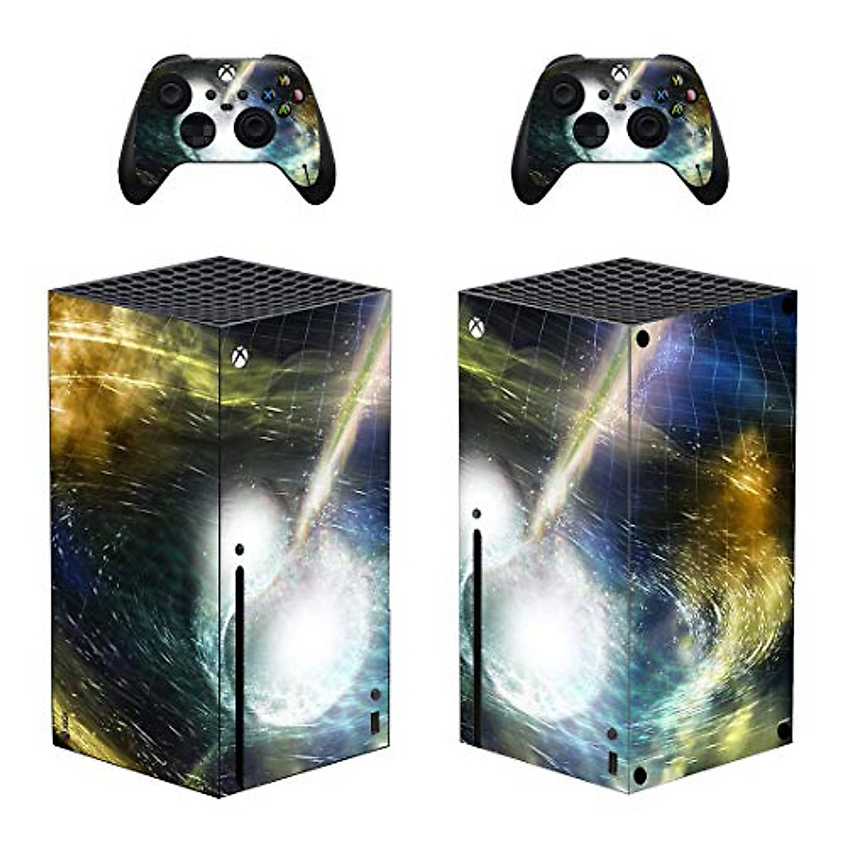 FELIPE SEIJI KUBA Vinyl Skin Sticker Cover Decal for Microsoft Xbox Series X Console and Remote Controllers multi color HD Printing