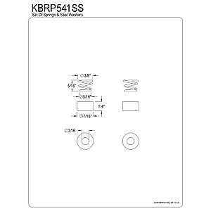 Kingston Brass KBRP541SS Set of Springs & Seat Washers