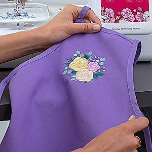 Brother PE545 Embroidery Machine, Wireless LAN Connected, 135 Built-in Designs, 4" x 4" Hoop Area, Large 3.7" LCD Touchscreen, USB Port, 10 Font Styles