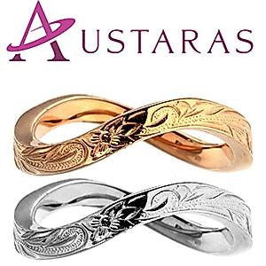 925 Sterling Silver Ring by Austaras - Light Ring for Women - Stainless Steel Finger Wedding Band Engagement or Wedding Hawaiian Rings Engraved with Hibiscus Flower Hypoallergenic Jewelry Size 6.5