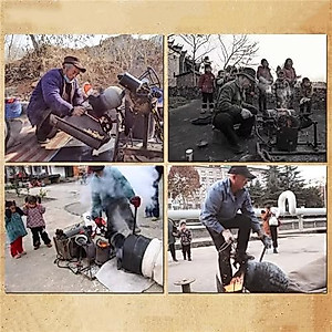 Hot Air Popcorn Machine, High Pressure Popcorn Maker, Chinese Stainless Steel Fire Heating Popcorn Popper,for Family Gathering Party Fun,268ml