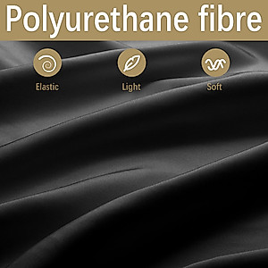 3Pcs Arch Backdrop Cover- Black Spandex Fitted Round Top Wedding Arch Cover- 2-Sided Arch Stand Cover Backdrop Fabric for Wedding Birthday Banquet Decoration, 4Ft & 5Ft & 6Ft (Frame Not Included)