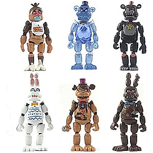 MOV Lightening Toy Security Breach Series Foxy Bonnie Fazbear PVC Action Figures Models Dolls Birthday Gift Toys for Kids (d)