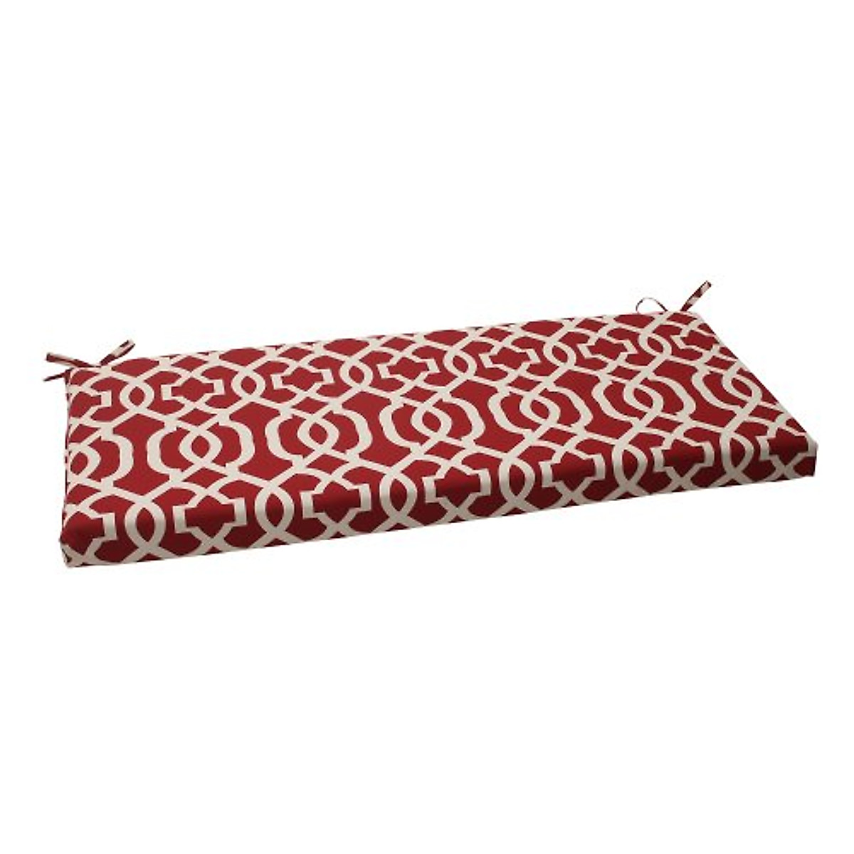 Pillow Perfect Outdoor/Indoor New Geo Red Bench/Swing Cushion, 1 Count (Pack of 1)