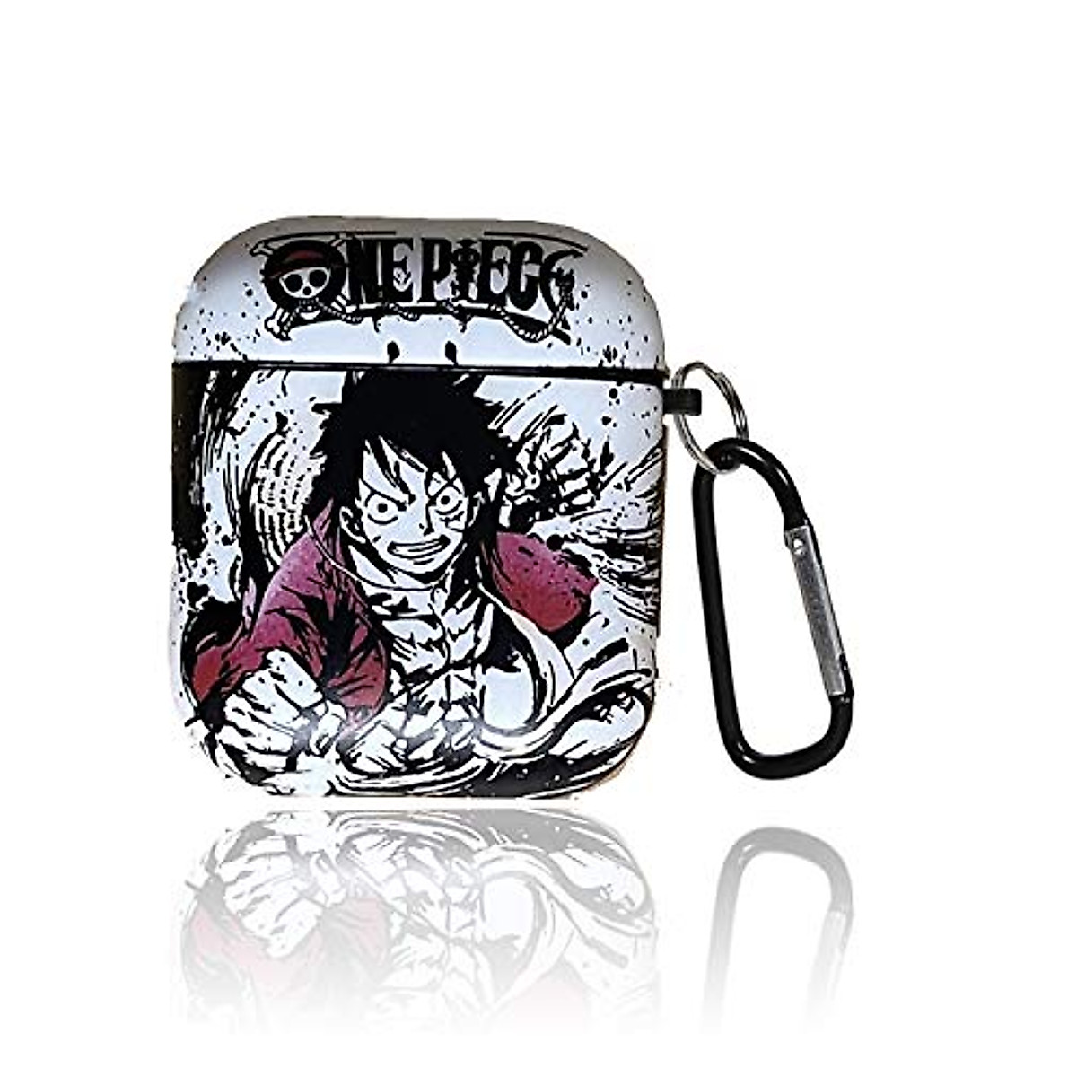 N-brand Be Applicable Case for Airpods 1&2,Cute Funny Cartoon Character TPU Cover ,(Designed for Kids Girl and Boys) (Luffy)