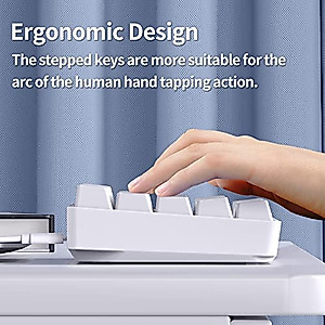 TMKB 60 Percent Gaming Keyboard LED Backlit Ultra-Compact 68 Keys Mechanical Keyboard with Separate Arrow/Control Keys, T68SE, Red Switch