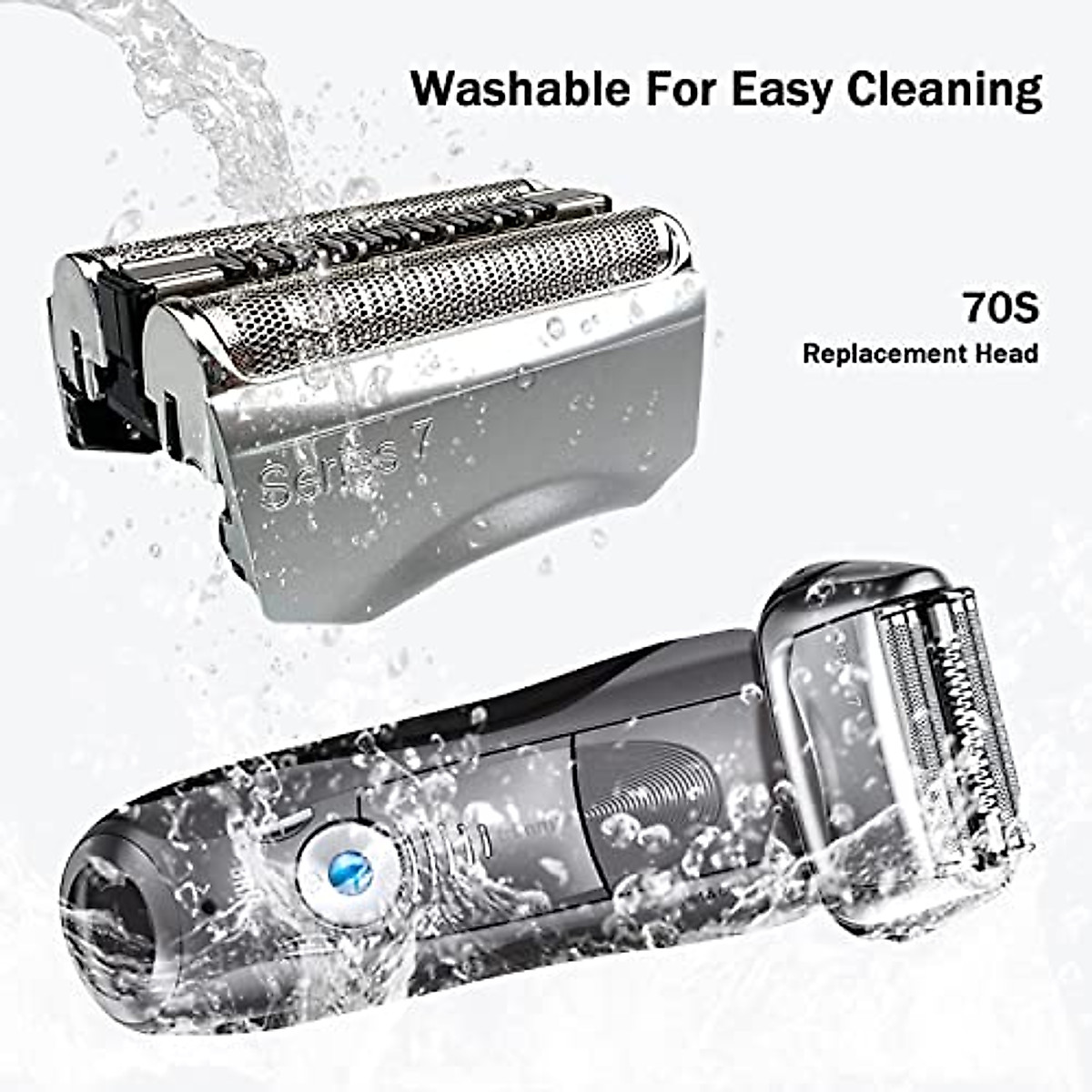 Aijen 70s Shaver Replacement Heads - Compatible with braun Series 7 Replacement Heads - Compatible with 720, 750CC, 760CC, 765C etc.