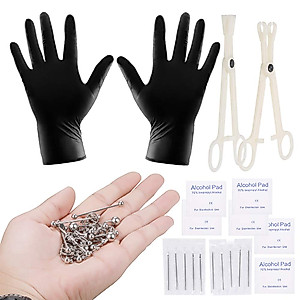 Xpircn Piercing Kit 14G 16G Body Piercing Jewelry Kit Tool, Mixed Piercing Needles 12G 14G 16G 18G 20G Disposable Hollow Piercing Needles