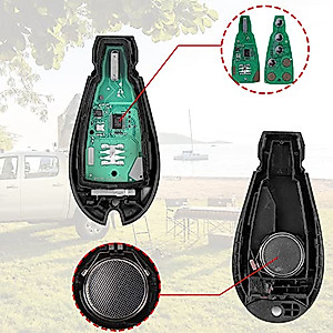 3+1 Buttons Keyless Entry Remote Key Fob Transmitter fit for FCCID: M3N5WY783X Chrysler 300 2008-2011/Dodge Charger 2008-2012, Challenger 2008-2014, Magnum with Ignition Key IYZ-C01C