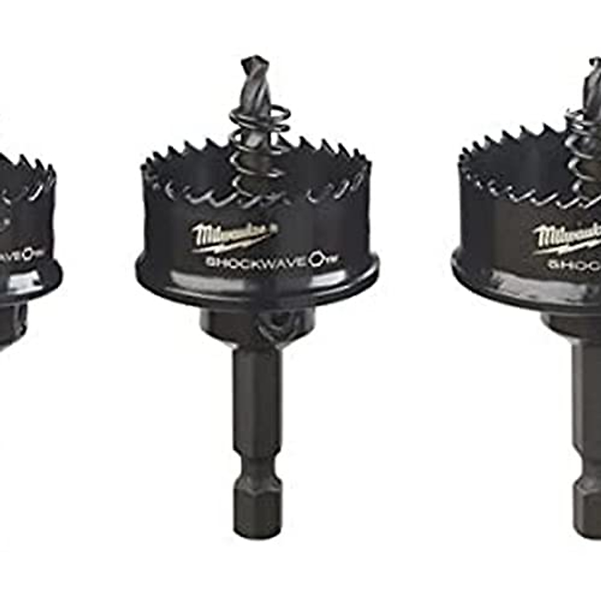 Milwaukee Electric Tool 49-22-4800 Hole Saw Set, 3 Pieces, 1/4" Hex Shank, Variable Pitch Teeth