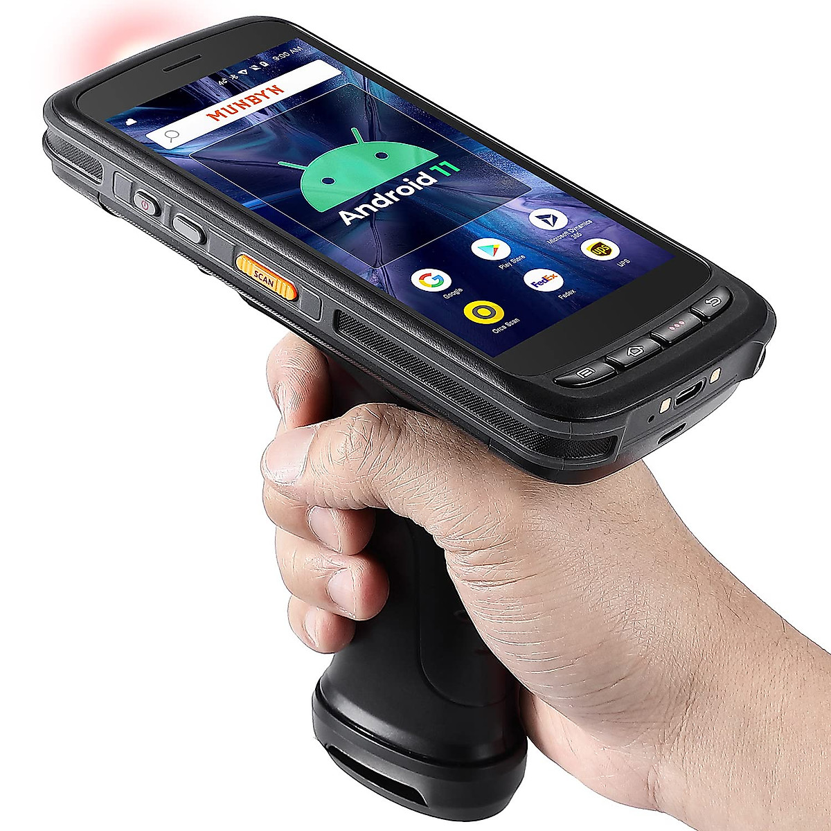 MUNBYN Rugged Tablet, 10.1 inch Windows Tablet, Windows 11 Pro, 8GB+128GB, Intel N5100, and Android Barcode Scanner MUNBYN Handheld Mobile Computer, Equip with 1D/2D QR Zebra Scanner