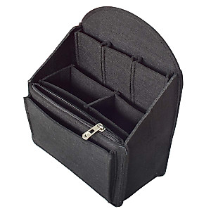 VANCORE Felt Backpack Organizer Insert for Rucksack Handbag Shoulder Bag (Black,Small)