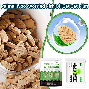 Generic Fish Oil for Cats,Fish Oil Cat Grass Tablets,Cat Hair Removal Cream,Cat Hair Removal and Molar Spruce Freeze-Dried Cat Snacks,Cat Dandruff Treatment,Cat Shedding Products, 10 Packs