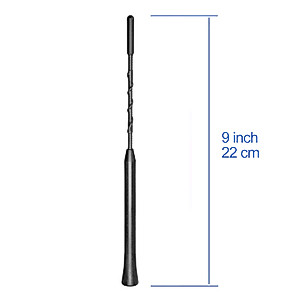 Bingfu Universal Vehicle Roof Mount Rubber Car Antenna Replacement Mast 9inch Compatible with Jeep Ford GMC Dodge Chevrolet Toyota Hyundai Infiniti Kia Nissan Chevy Mazda 3 Subaru Forester Vehicles