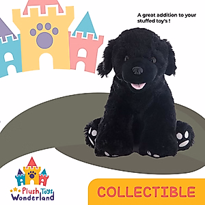 PLUSH TOYS WONDERLAND Shadow The Black Labrador 16-Inch Plush Toy – Soft & Cuddly Stuffed Animal Dog, Realistic Lab Puppy Plushie, Cute Black Lab Toy for Snuggling, Gifts for Kids & Dog Lovers