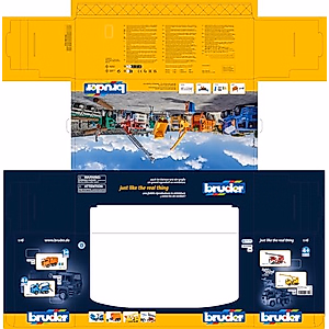 Bruder 02754 Man Crane, 1:16 Scale Toy Truck for Construction Pretend Play