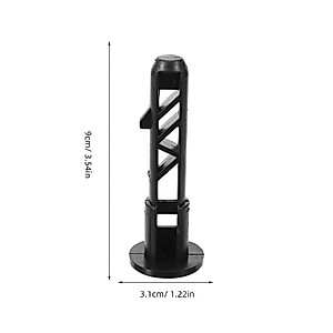 CLISPEED Trash Can Lid Hinged Pins, 4pcs Plastic Wheeled 120L Trash Can Hinged Pins Outdoor Garbage Can Recycling Bin Universal Sturdy Plastic Plug Connection, 9.00X3.10X3.10CM, Black, 551113S84UB6U