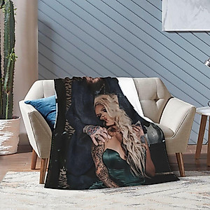 Jellys Music Rolls Blanket Flannel Fleece Blanket Ultra Soft Lightweight Throw Blanket for Bed Couch Living Room 50"x40"