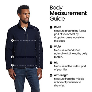 Weatherproof Midweight Softshell Jackets for Men - Water Resistant Zip-Up Men's Jacket with Stand Collar, Lightweight Windbreaker for Winter & Outdoor Activities, Black Medium