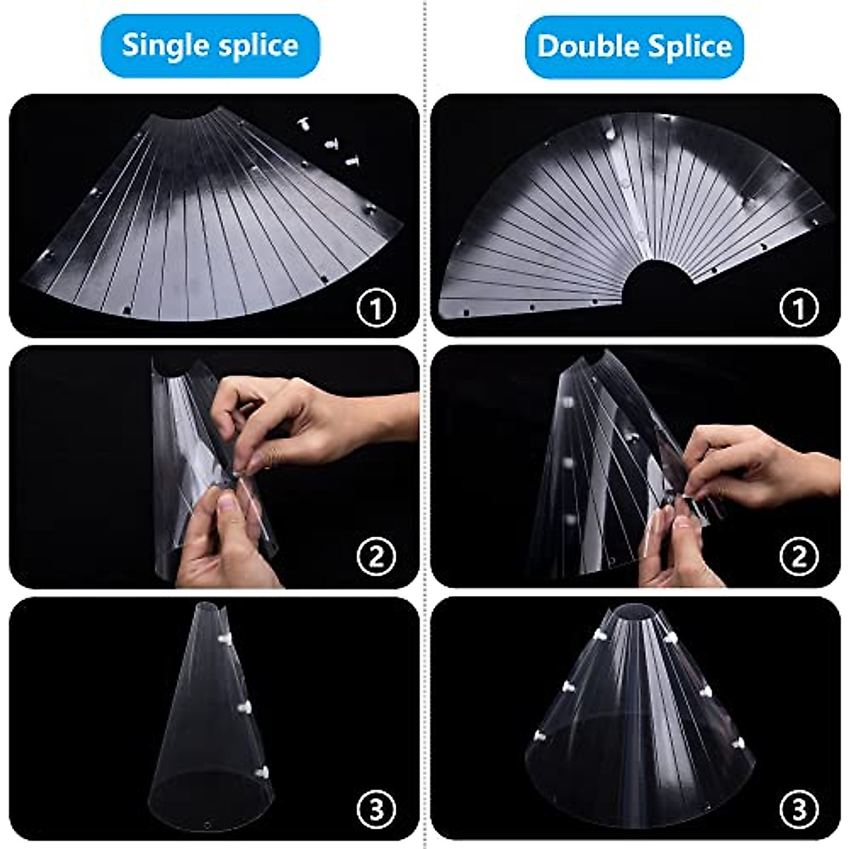 DECOHS 20 PCS Garden Cloches for Plant-Reusable Plastic Plant Bell Cover-Connectable Transparent Plant Covers for Protection Vegetables Seed from Frost Animal