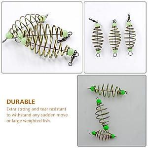 FAVOMOTO 30pcs Spring Bait Fishing Carp Bait Fishing Baits Metal Stand Fishing Bait Holders Fishing Feeder Tools Carp Fishing Equipment Fishing Bait Fishing Accessories Fishing Tool