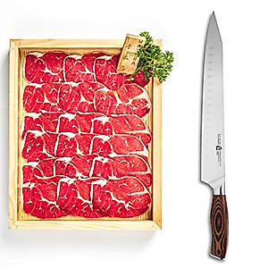 TUO Slicing Knife 12 - Sujihiki Slicer Professional Meat & Fish Carving Master - Long Kitchen Kiritsuke Chef Knives - German Steel & Comfortable Pakkawood Handle - Gift Box Included - Fiery Series
