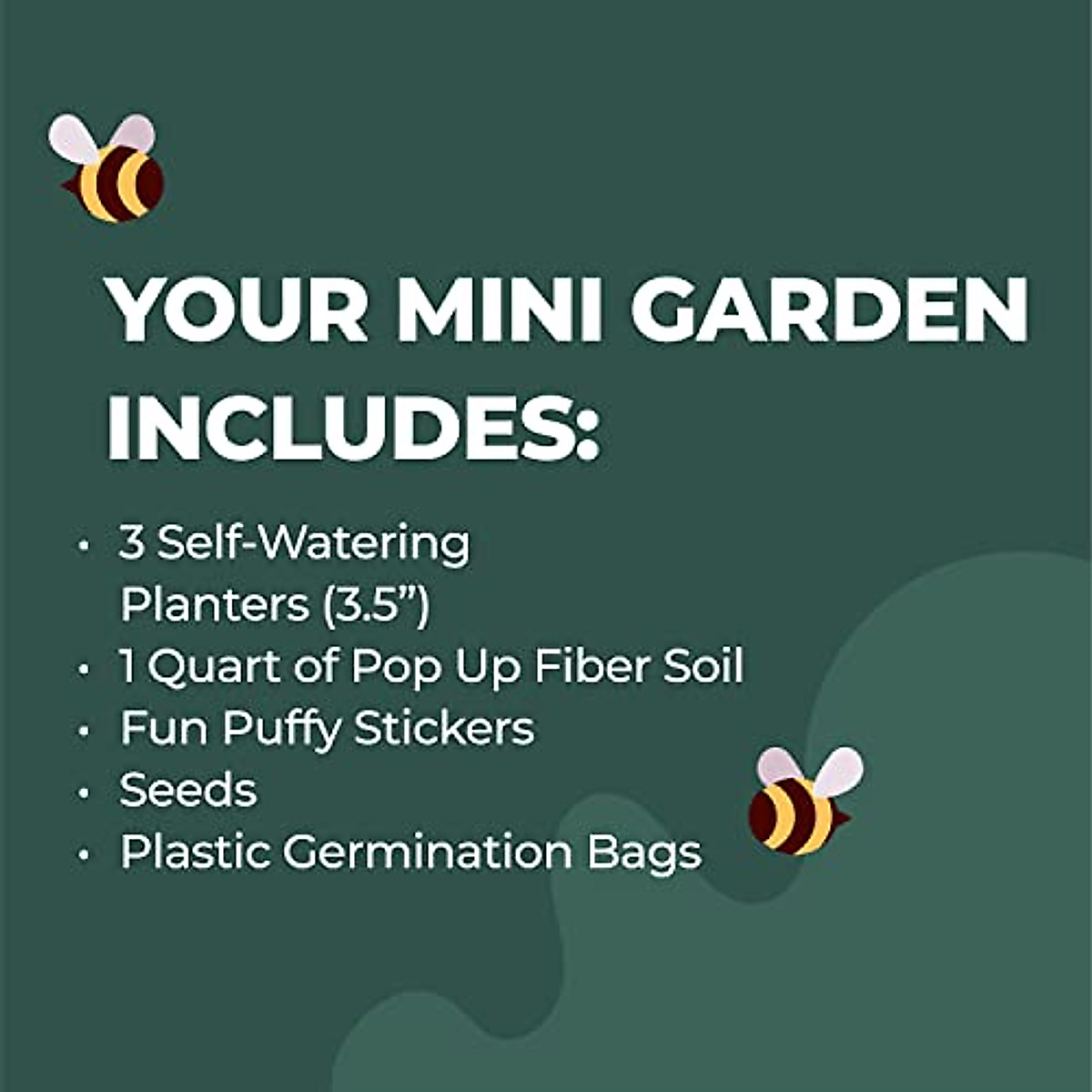 Window Garden Sow Much Fun Seed Starting, Flower Planting and Growing Kit for Kids, 3 Self Watering Planters, Soil, Indoor Outdoor Usage,Seeds and Puffy Stickers. (Marigold)