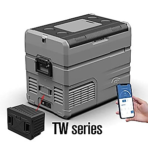 CHANGE MOORE Dual Zone Car Refrigerator Detachable Battery, Bodega, Euhomy, bougerv,Newair(Not Compatible ED series car refrigerator) Black