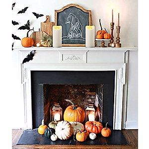 CANDLE IDEA 2 PCS 3"x7" Outdoor Waterproof Flameless LED Pillar Candles with Remote Timer, Battery Operated Electric Flickering Plastic Fake Candle for Halloween Christmas Lantern Decorations (Ivory)