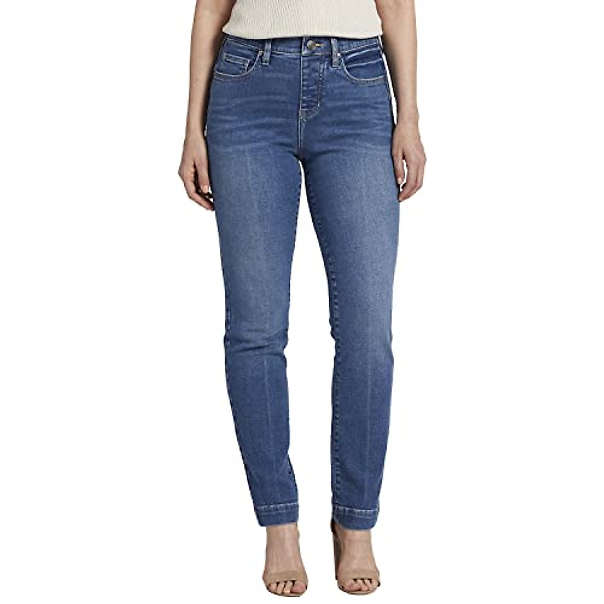 JAG Jeans Women's Petite Valentina High Rise Straight Leg Pull-on Jeans-Legacy, Electric Blue, 2