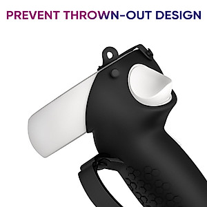 Suitisbest Controller Grip Cover Accessories Compatible with Meta Quest 2, Silicone Grip Protective Cover with Adjustable Leather Knuckle Straps