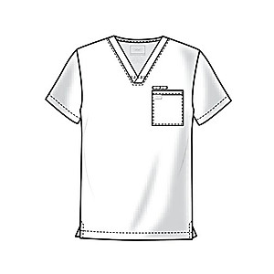 Cherokee Scrubs for Men V-Neck Top, Workwear Professionals Soft Stretch WW675, L, Navy