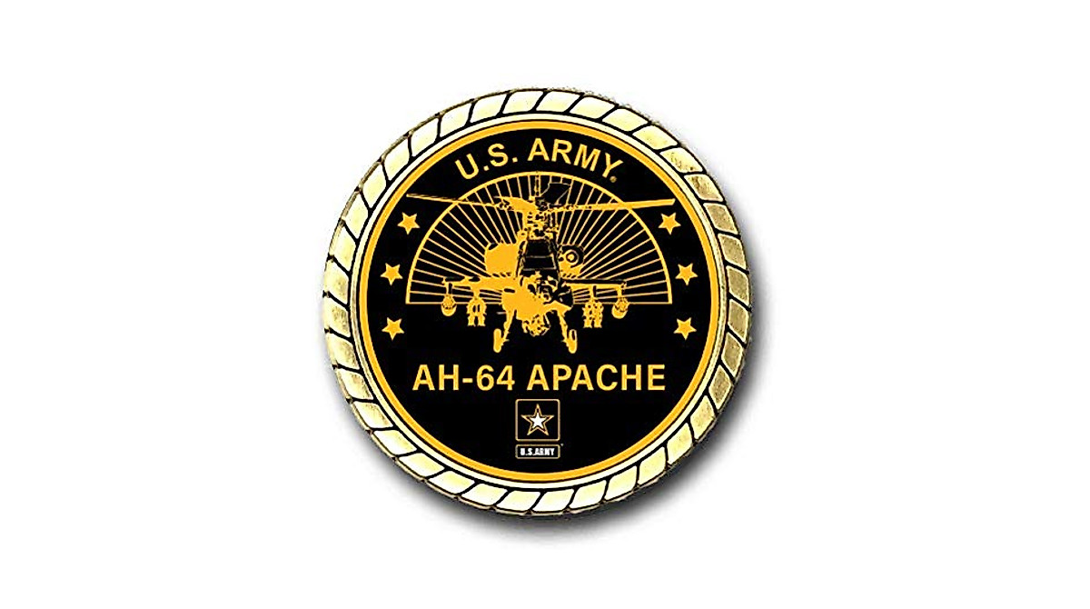 US Army AH-64 Apache Challenge Coin Officially Licensed | Military Coins