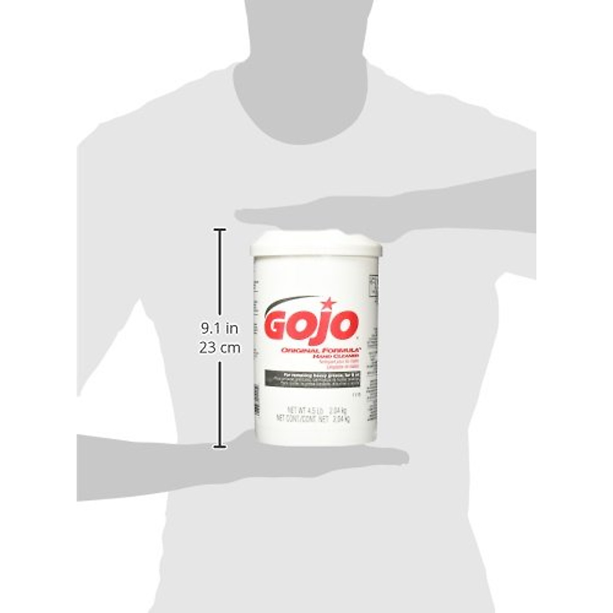 GOJO ORIGINAL FORMULA Hand Cleaner, Fragrance Free, 4.5 lb Heavy Duty Waterless Hand Cleaner Canister for GOJO Crème Style Dispenser – 1115-06