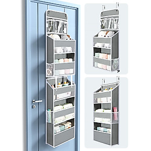 Yecaye 6-Shelf Detachable Over The Door Organizer - Heavy-Duty 44lb Capacity Bathroom Closet Organizers and Storage - Versatile Toy Storage Organizer for Baby Essentials Stuffed Animal Storage