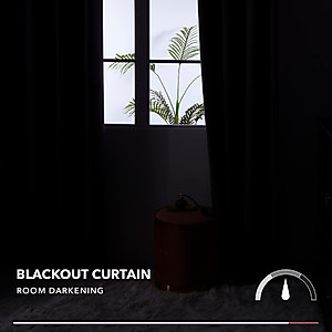 Deconovo Yellow Curtains for Living Room, Blackout Drapes, Soundproof Window Curtain Panels, Grommet Top (Mellow Yellow, 52x84 Inch, Set of 2)