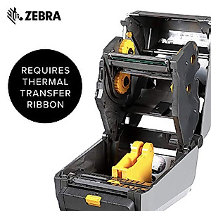 Zebra ZD620t Thermal Transfer Desktop Printer with LCD Screen 203 dpi Print Width 4 in WiFi Bluetooth USB Serial Ethernet ZD62142-T01L01EZ (Renewed)